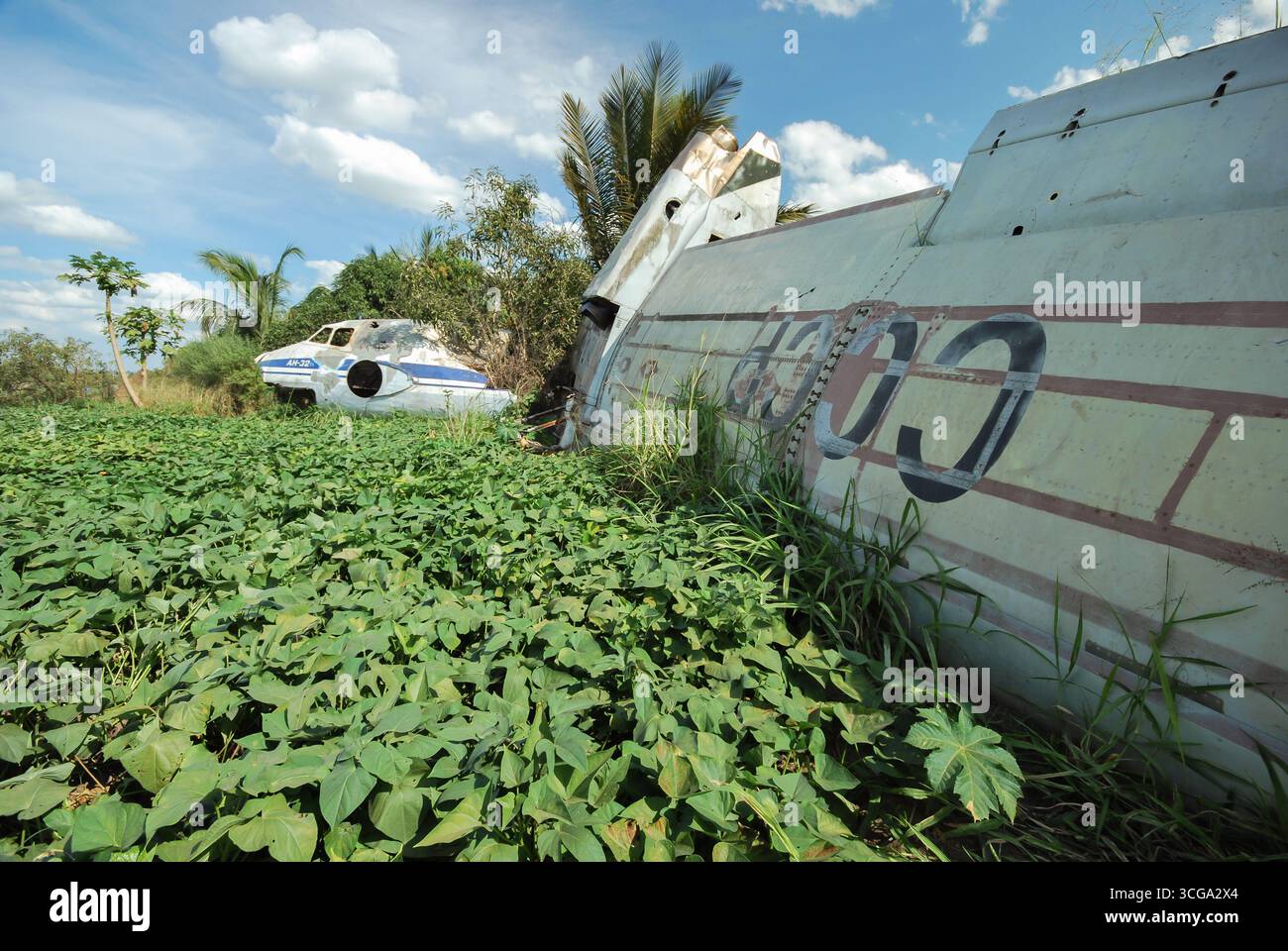 Marromeu, Sofala Province, Mozambique - July 31st 2009: The wreckage of ...
