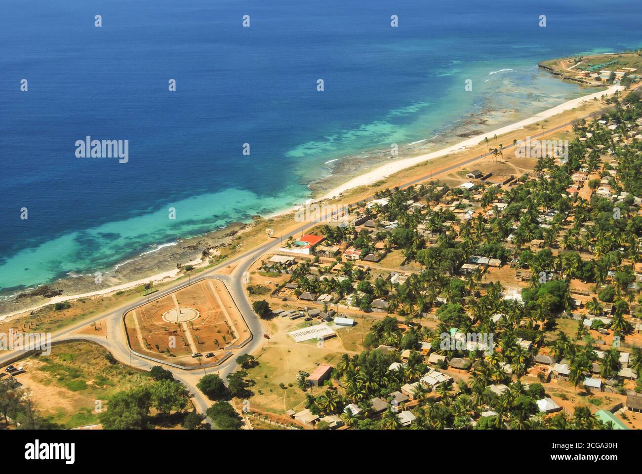 Pemba, Cabo Delgado, Mozambique - May 16th 2009: Final approach into ...