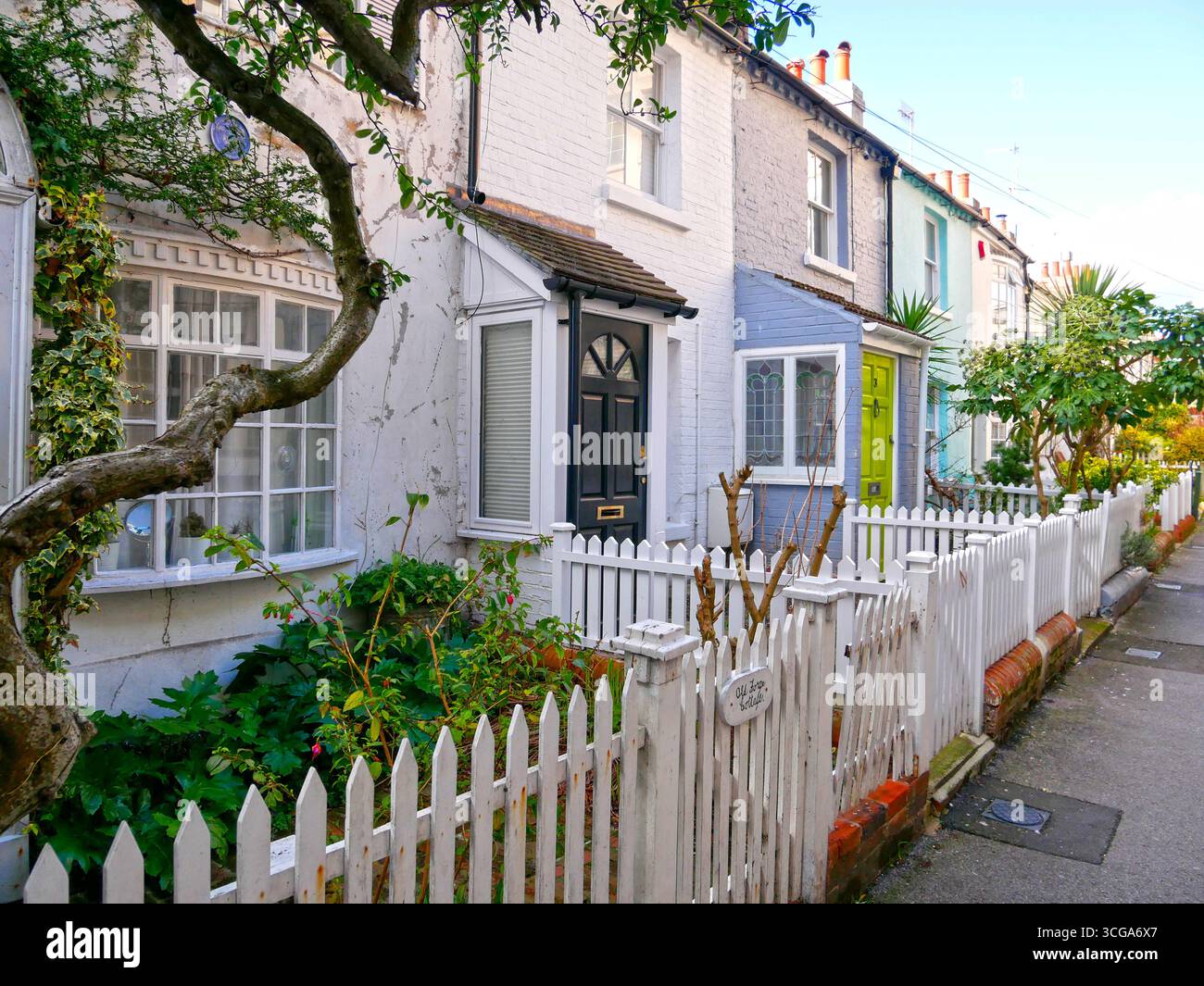 Two storey cottages in Frederick Gardens, Brighton, England were built ...