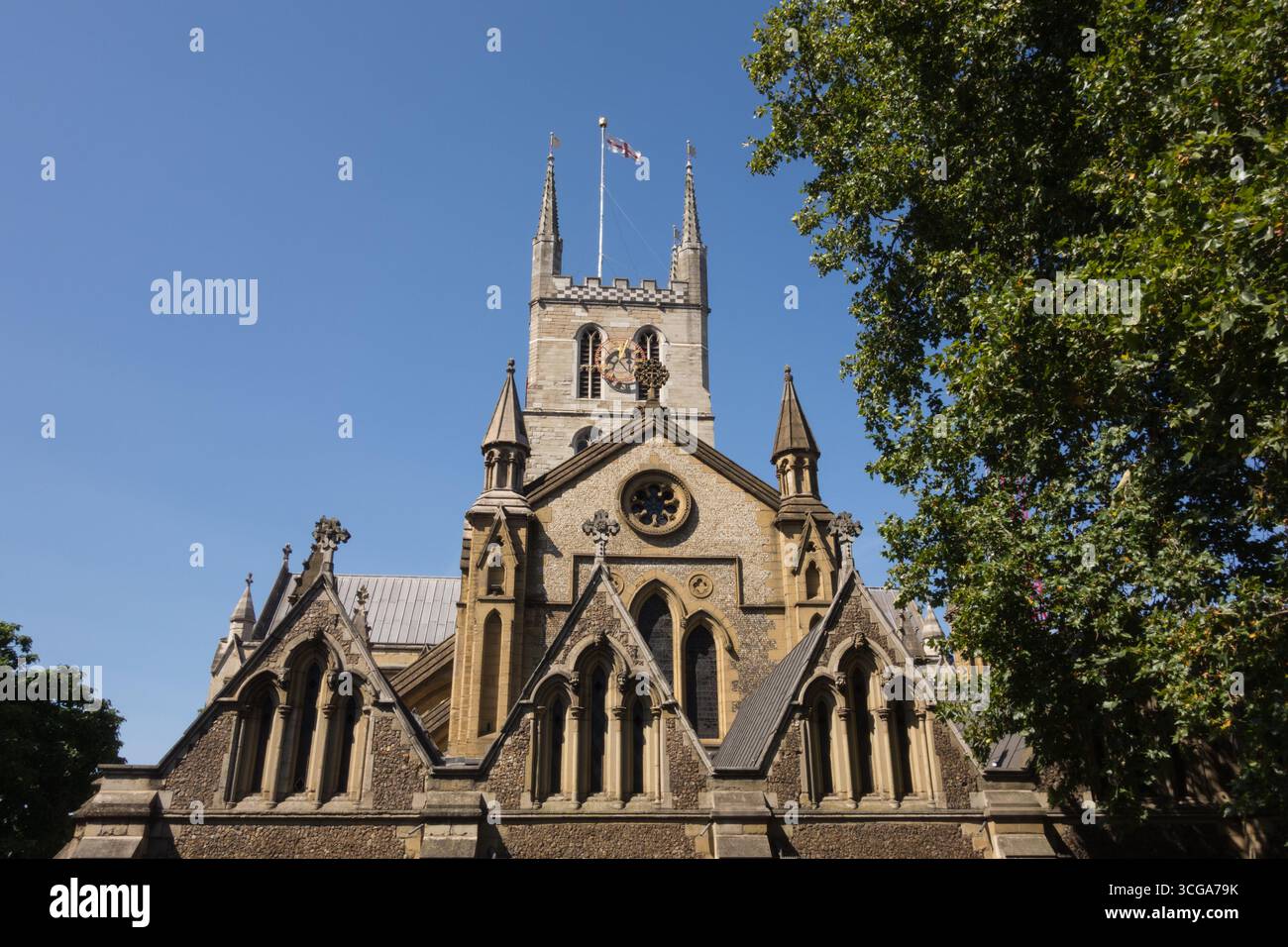 The church tower of Southwark Cathedral (St Mary Overie), Southwark ...