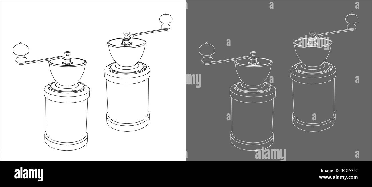 Coffee processing equipment Stock Vector Images - Alamy