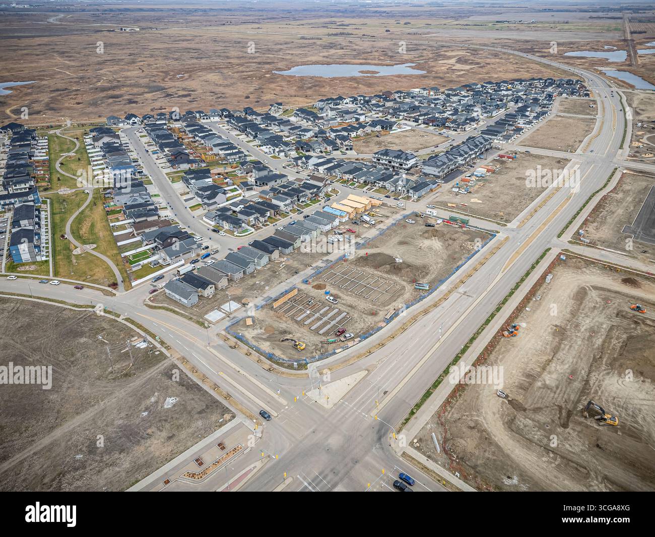 Aerial view of Aspen Ridge which is a residential neighbourhood located ...