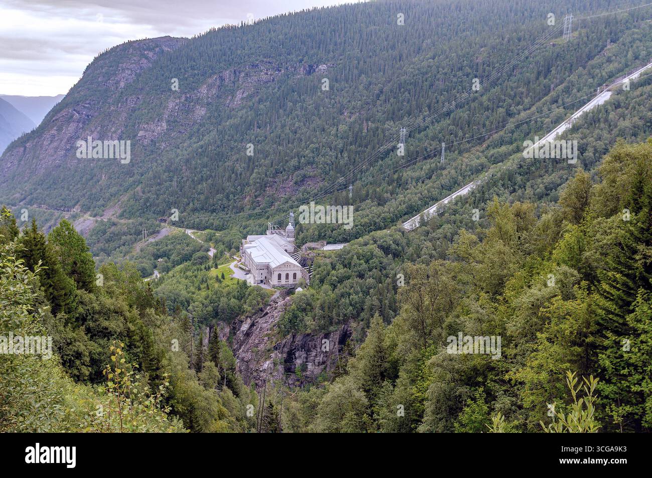 The hydroelectric power plant Vemork close to Rjukan (Tinn, Telemark ...