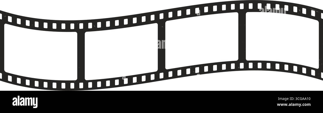 Vintage film strip frame with grunge texture. Classic retro movie reel ...