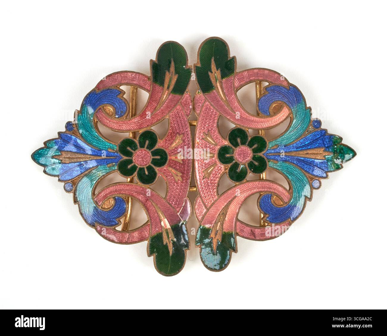 Antique 1900s art nouveau enamel buckle hi-res stock photography and ...