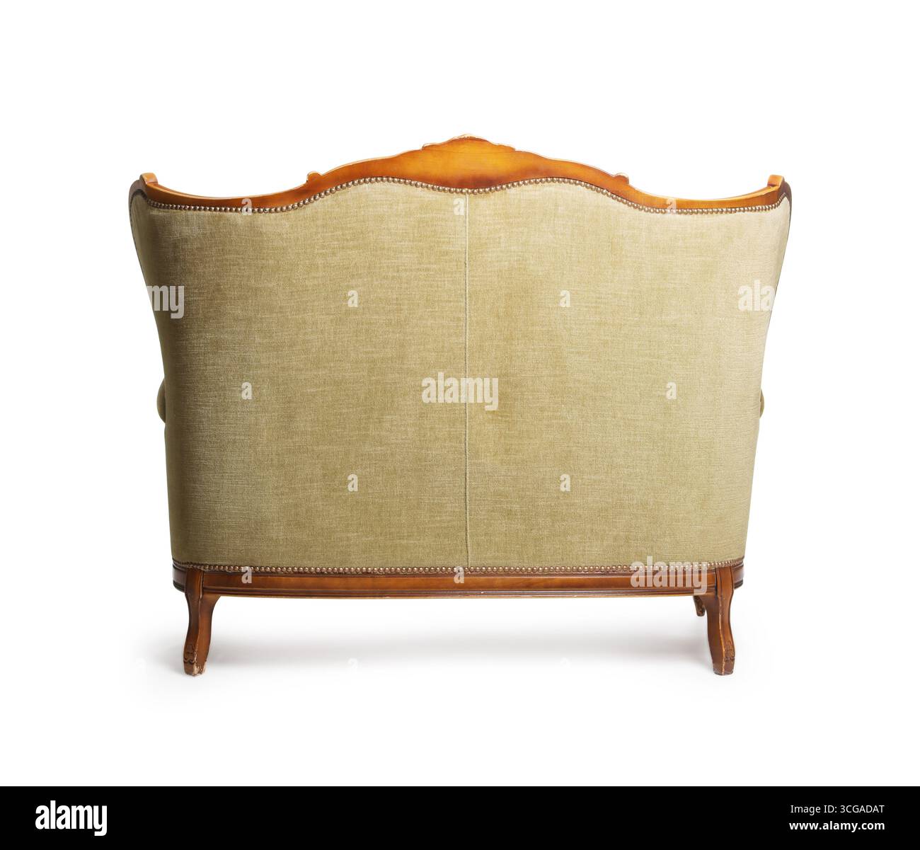 One stylish sofa isolated on white, back view. Used stuff Stock Photo ...
