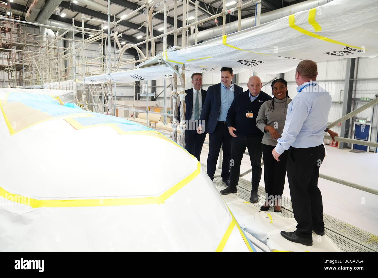 Conservative Party leader Kemi Badenoch during a visit to Teesside ...