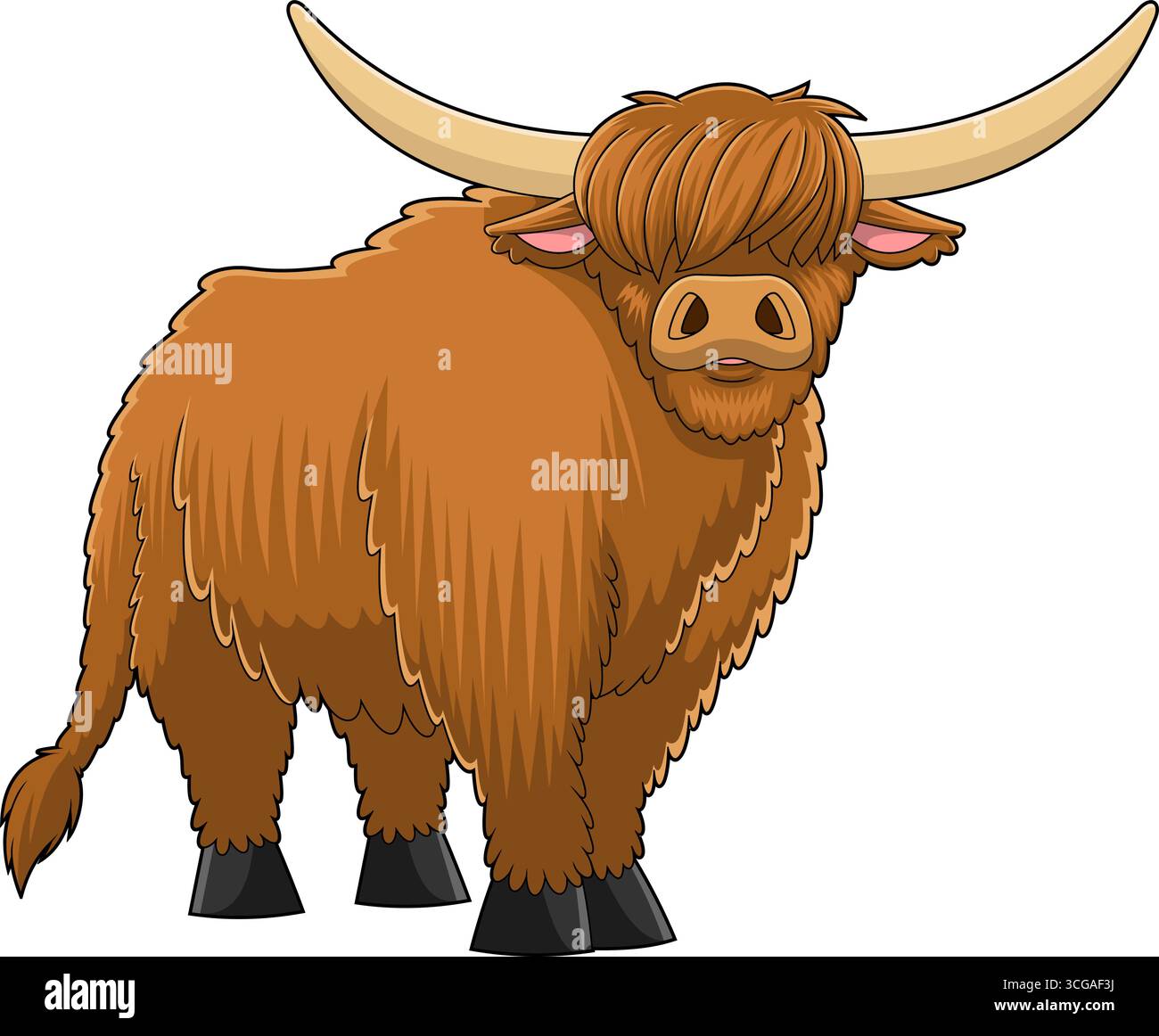 Highland cow cartoon hi-res stock photography and images - Alamy
