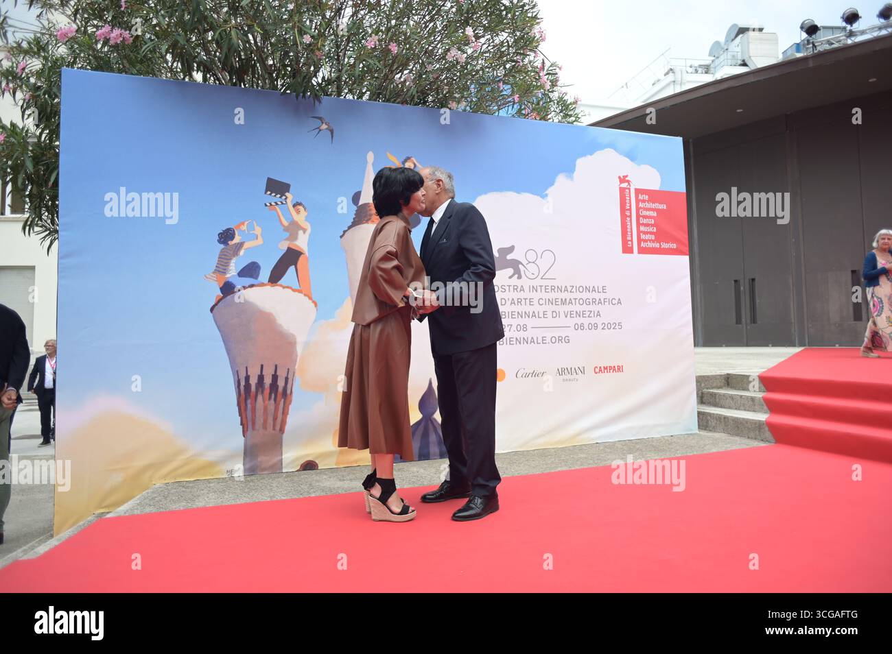 Venice, Italy. 27th August 2025. Teona Strugar Mitevska and Director of ...