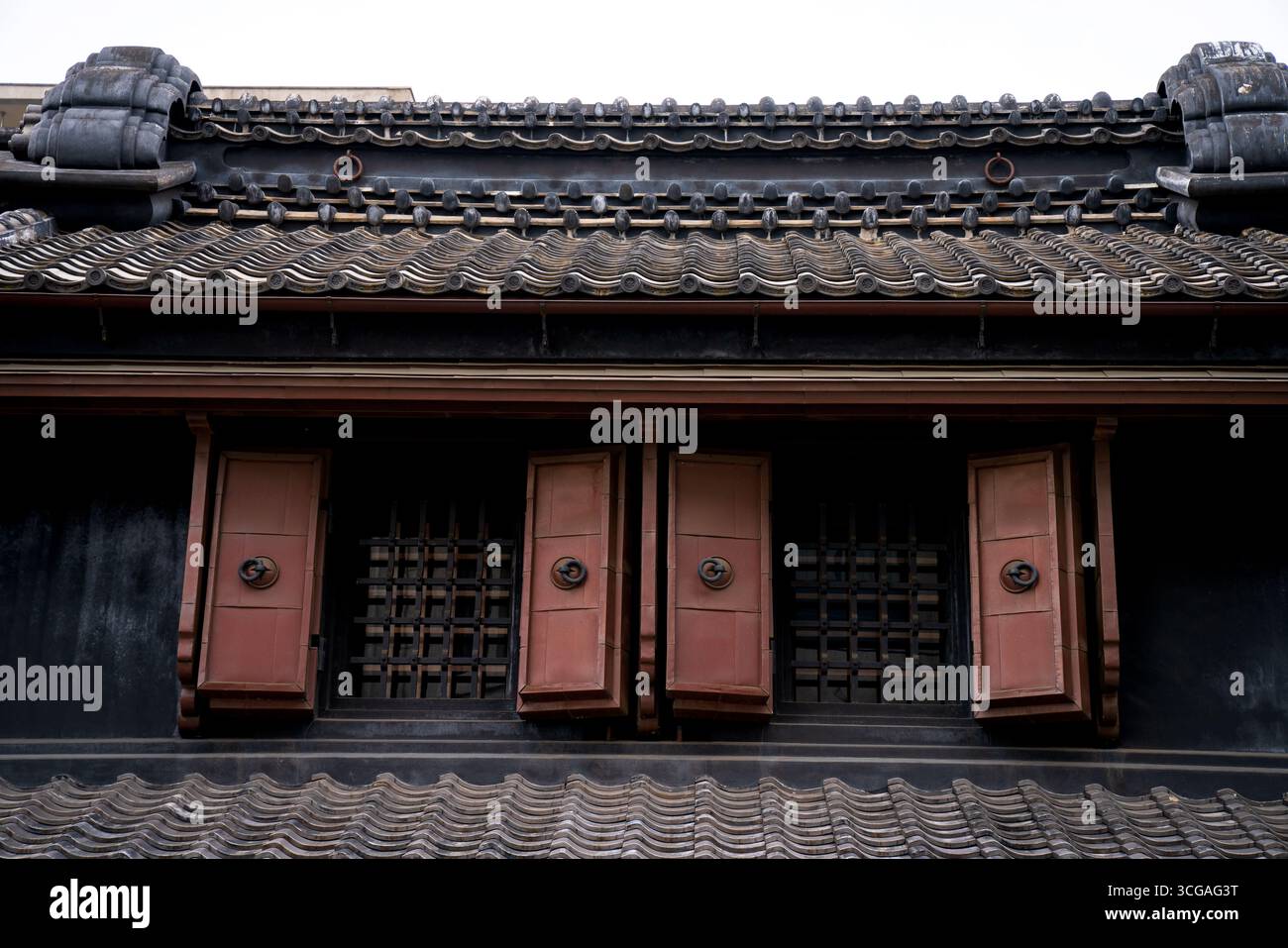 Traditional japanese lattice windows architecture hi-res stock ...