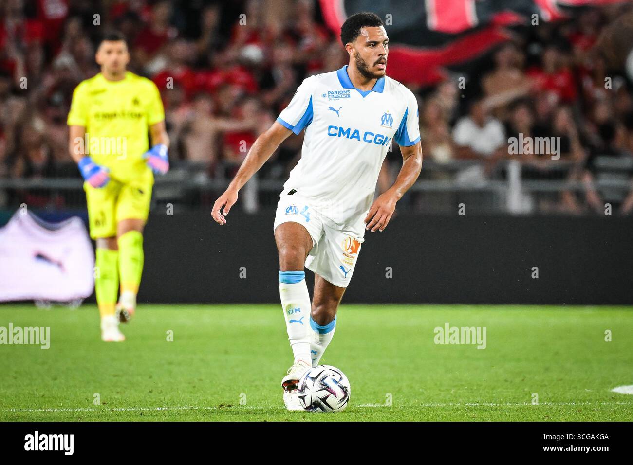 Conrad Jaden (CJ) EGAN-RILEY of Marseille during the French ...