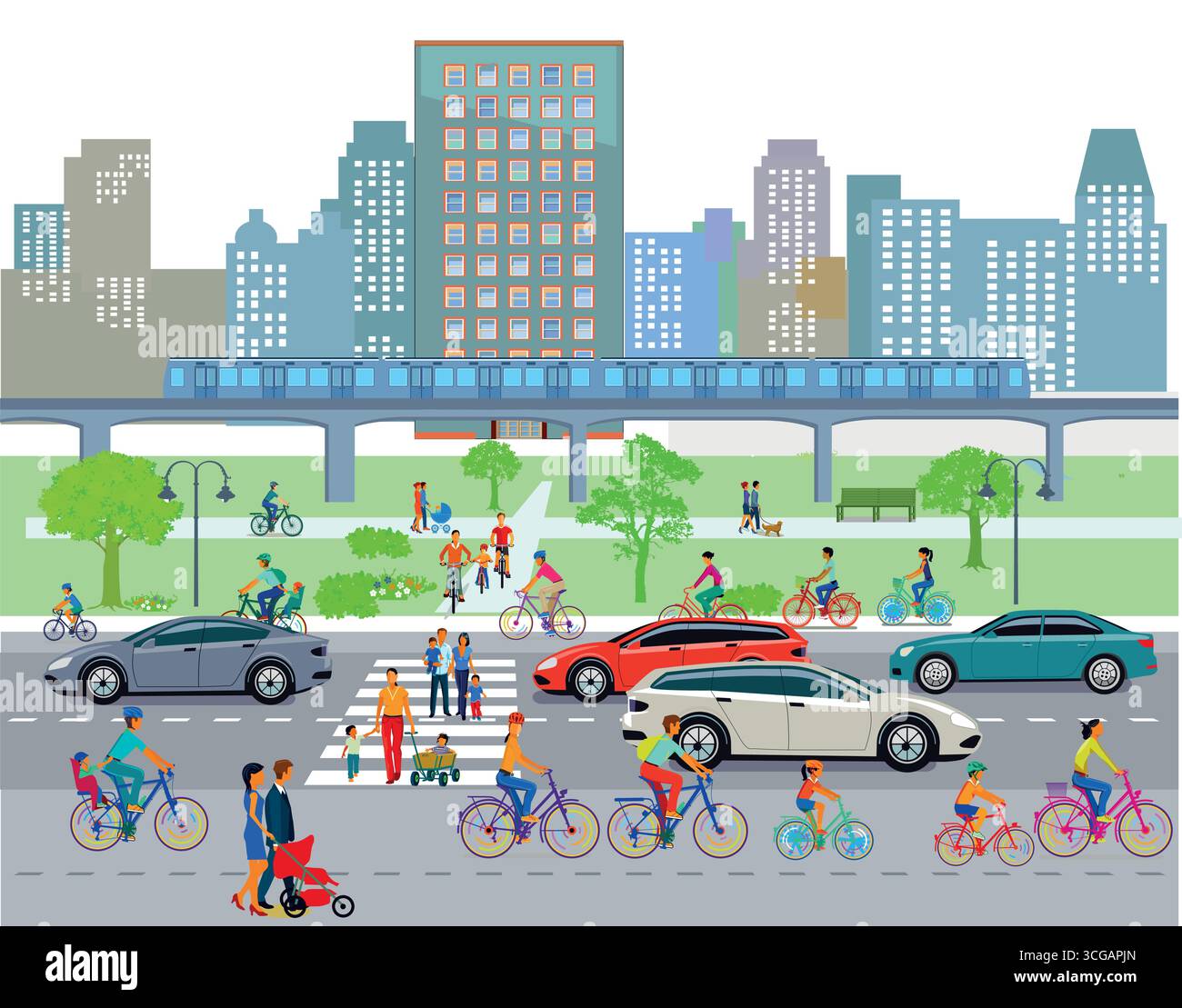 Families on zebra crossing hi-res stock photography and images - Alamy