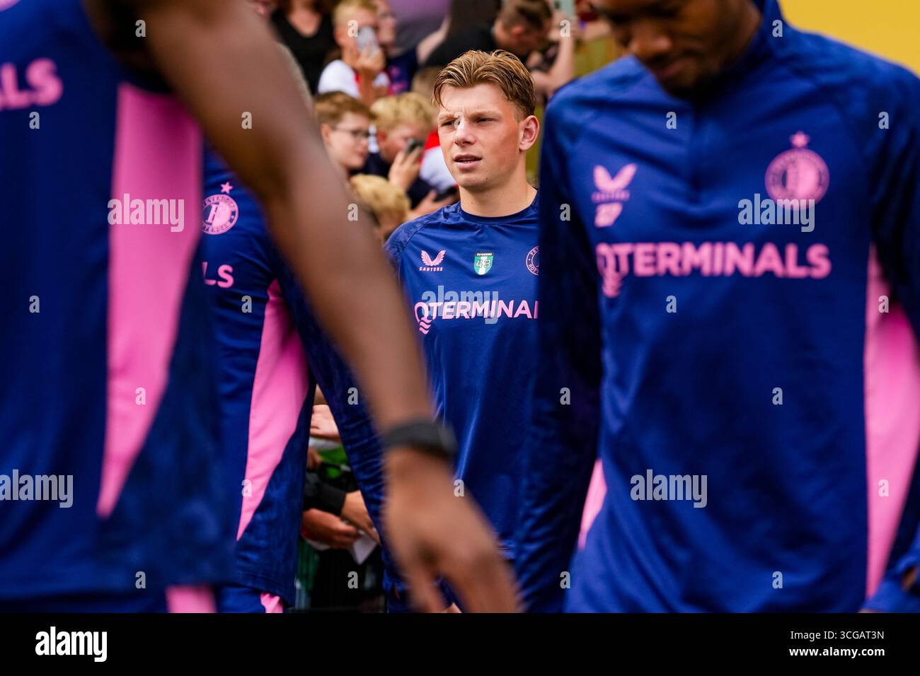 Rotterdam - Jan Plug of Feyenoord Rotterdam entering the training pitch ...