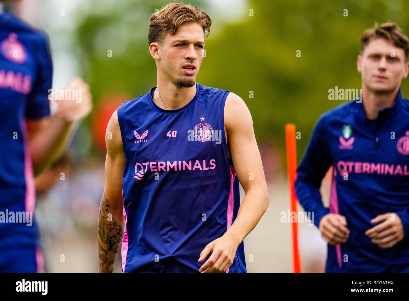 Rotterdam - Sem Steijn of Feyenoord Rotterdam warms up during a ...