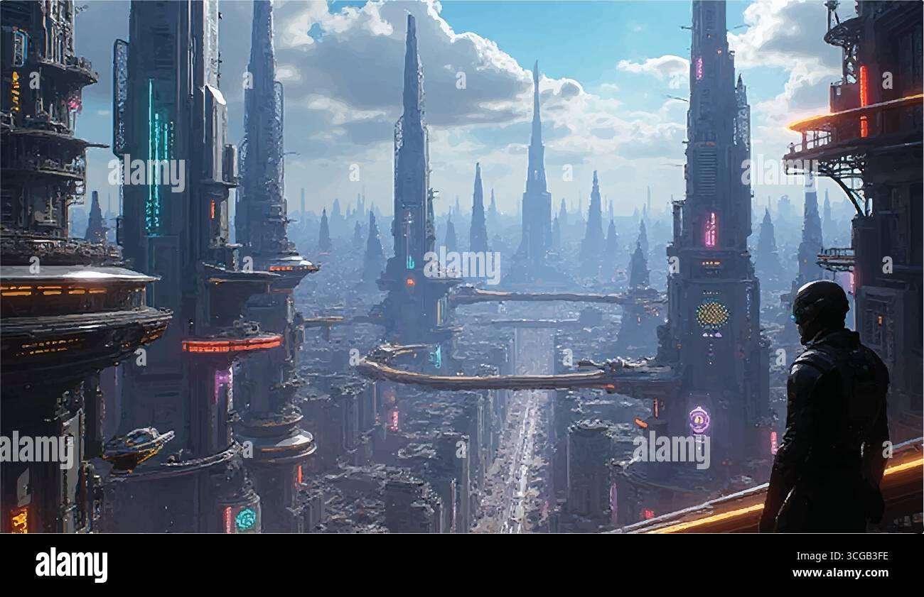 Futuristic city wallpapers | cyberpunk theme | dune theme buildings ...