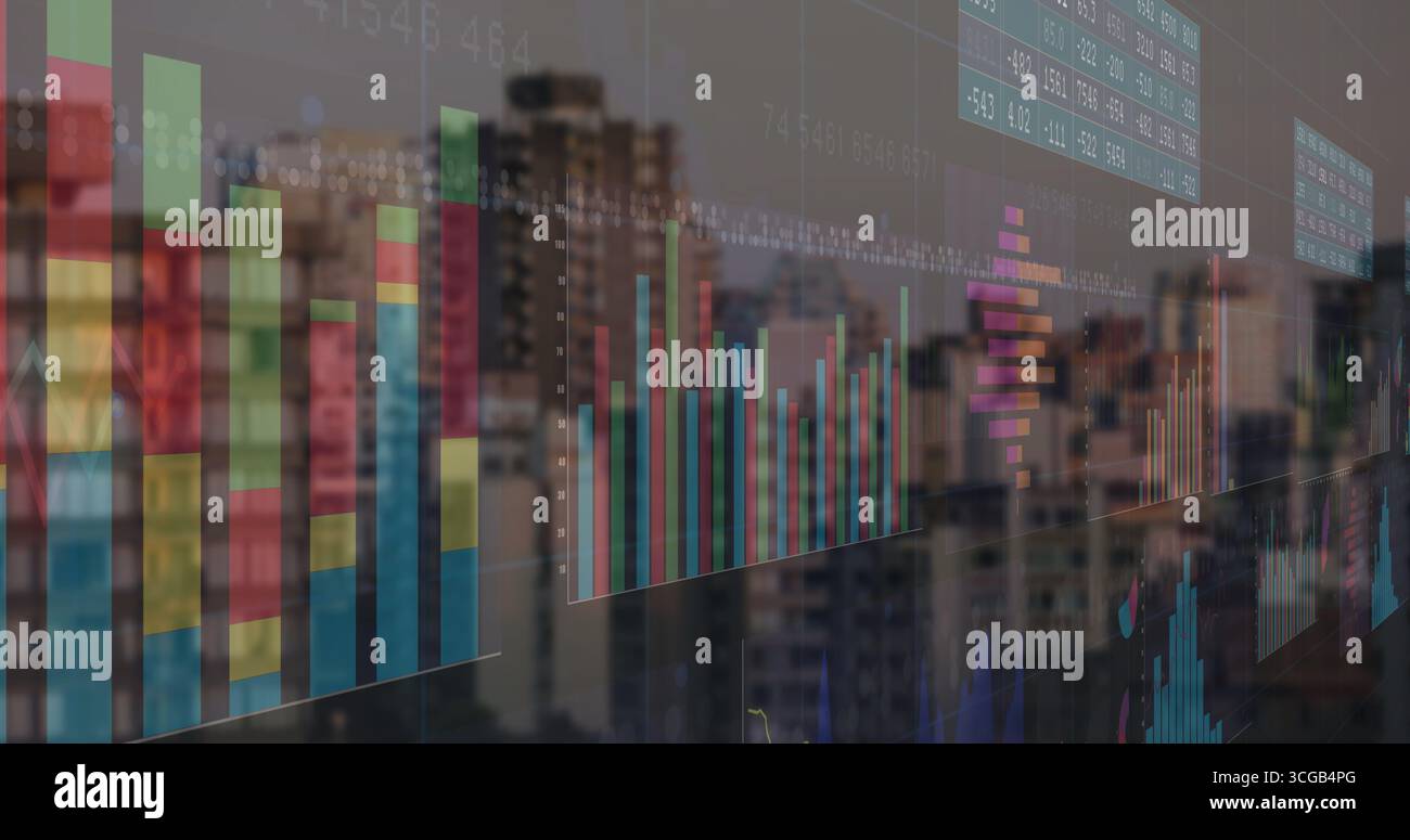 Infographics graph charts histogram data graphs hi-res stock ...