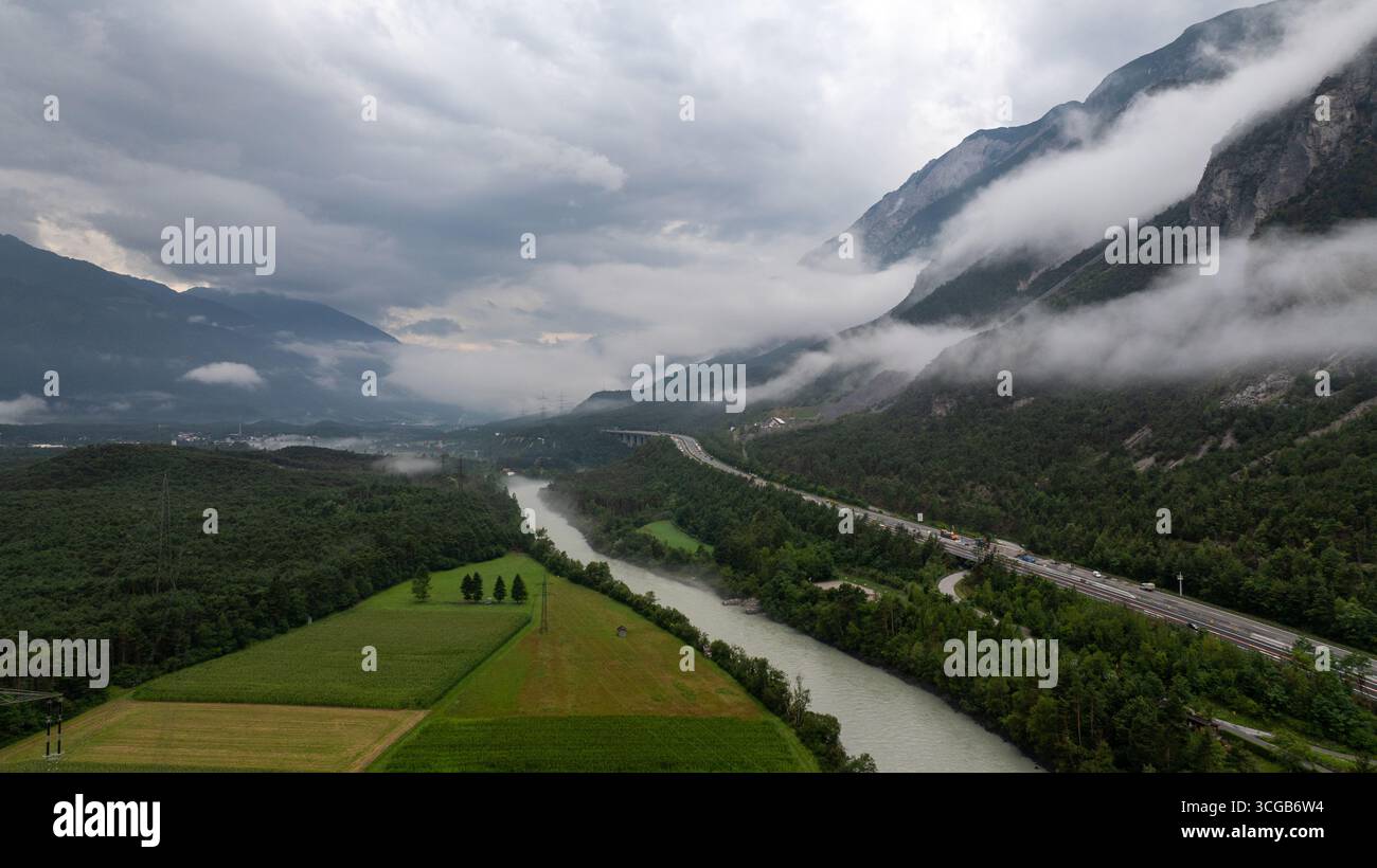 Drone shot beautiful river inn hi-res stock photography and images - Alamy