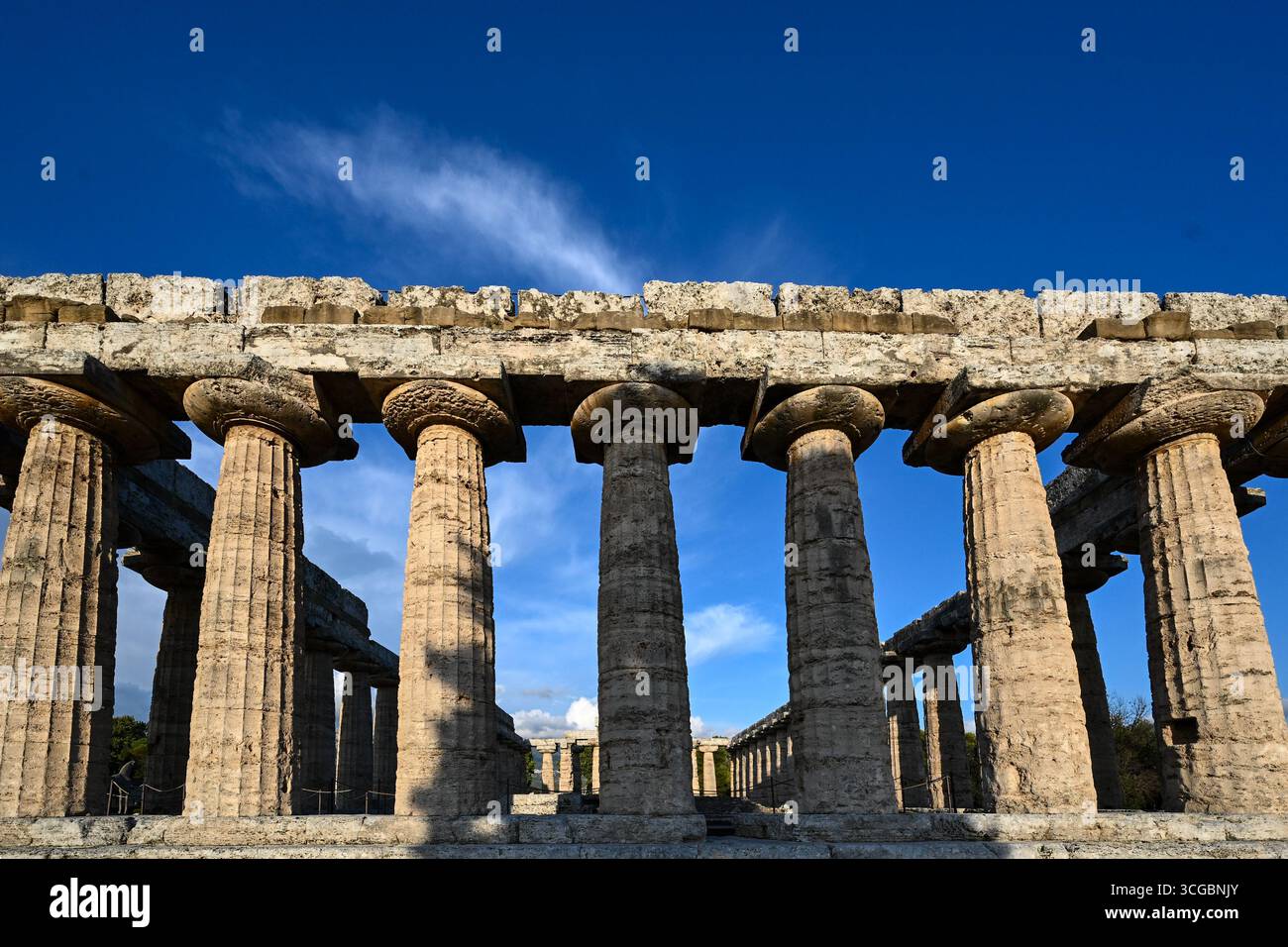 The general view of the Temple of Hera or so-called Basilica in the ...