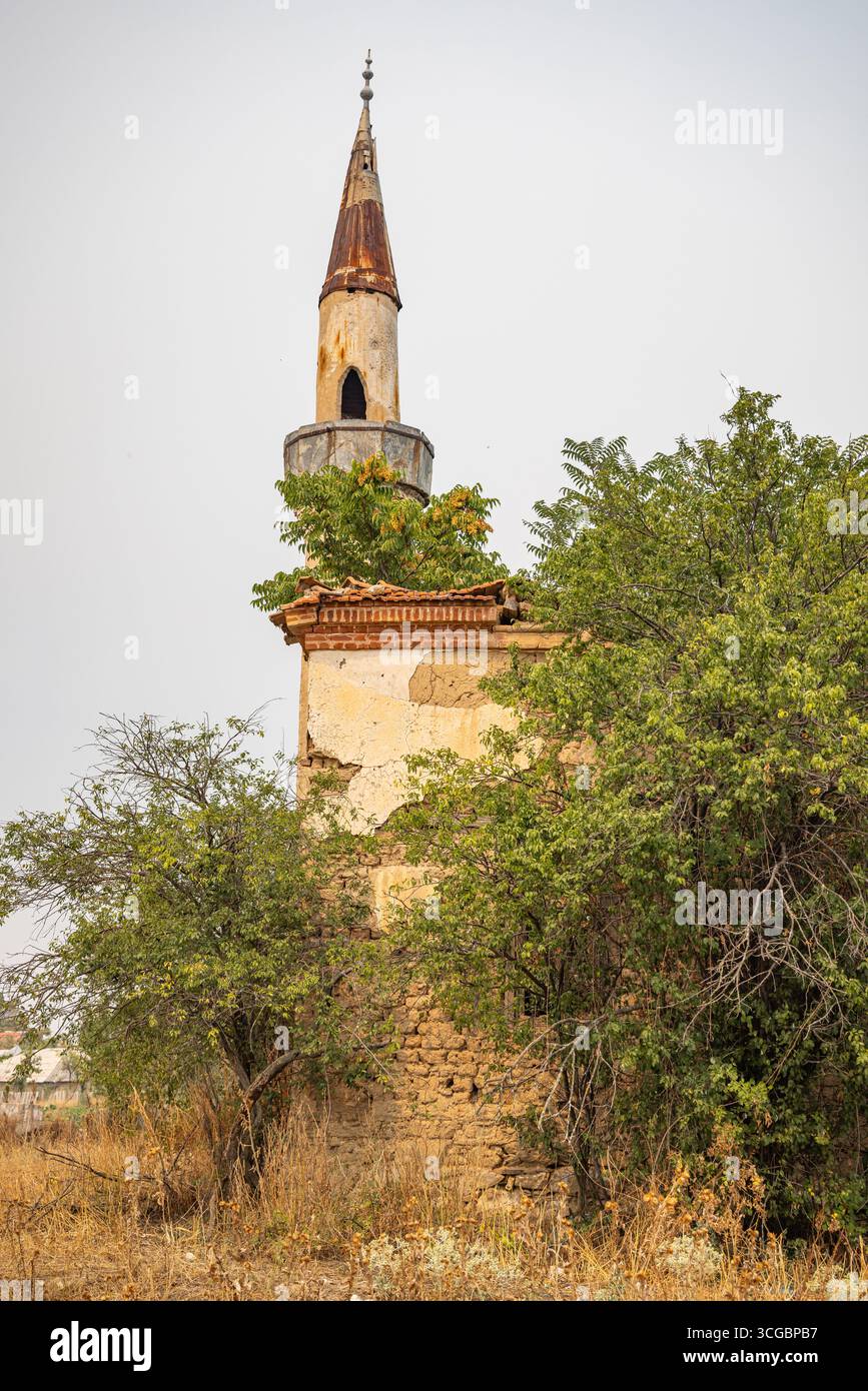 Prilep, Pelagonia, North Macedonia. Minaret of an old abandoned mosque ...