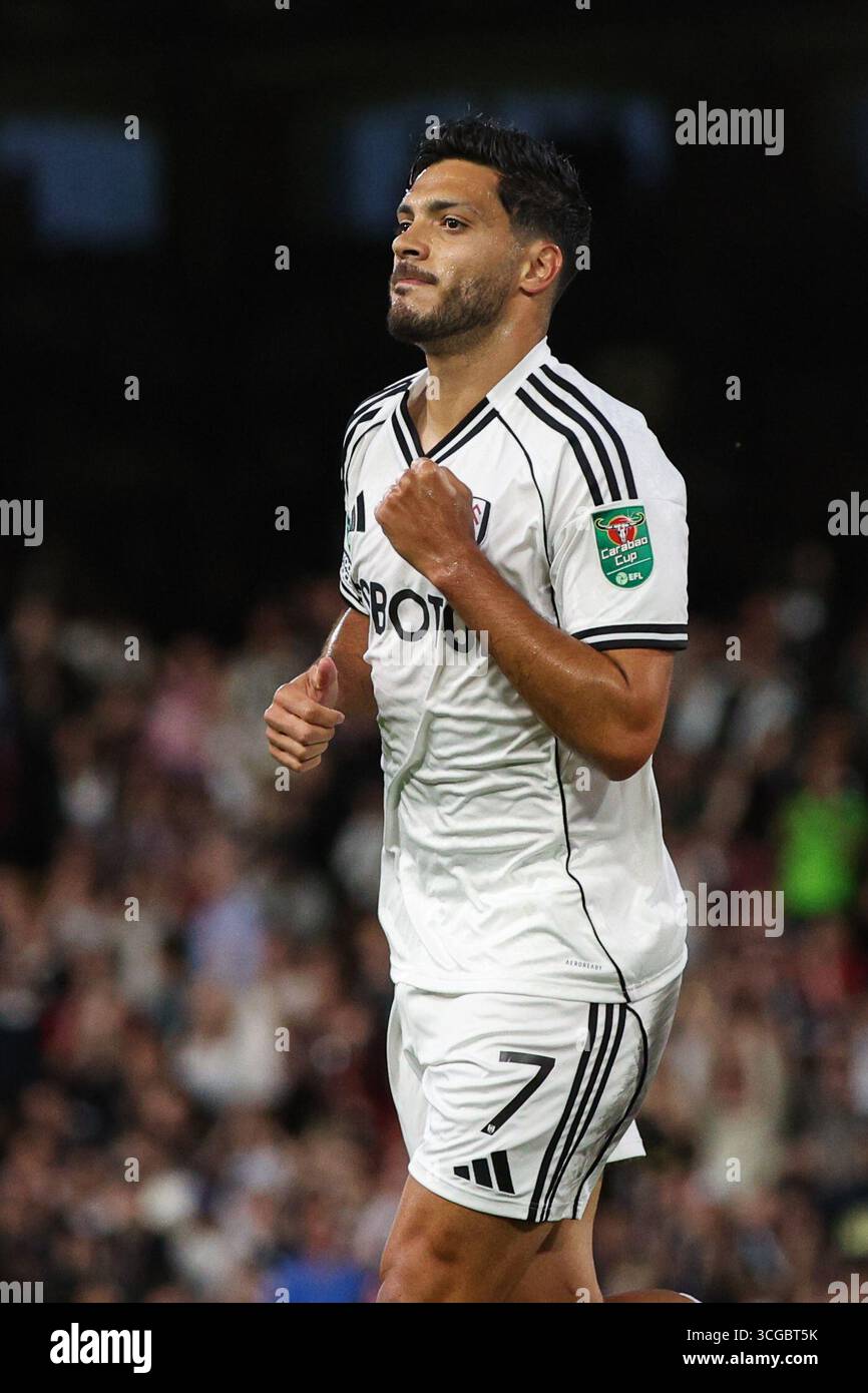 LONDON, UK - 27th Aug 2025: Raul Jimenez of Fulham FC celebrates ...