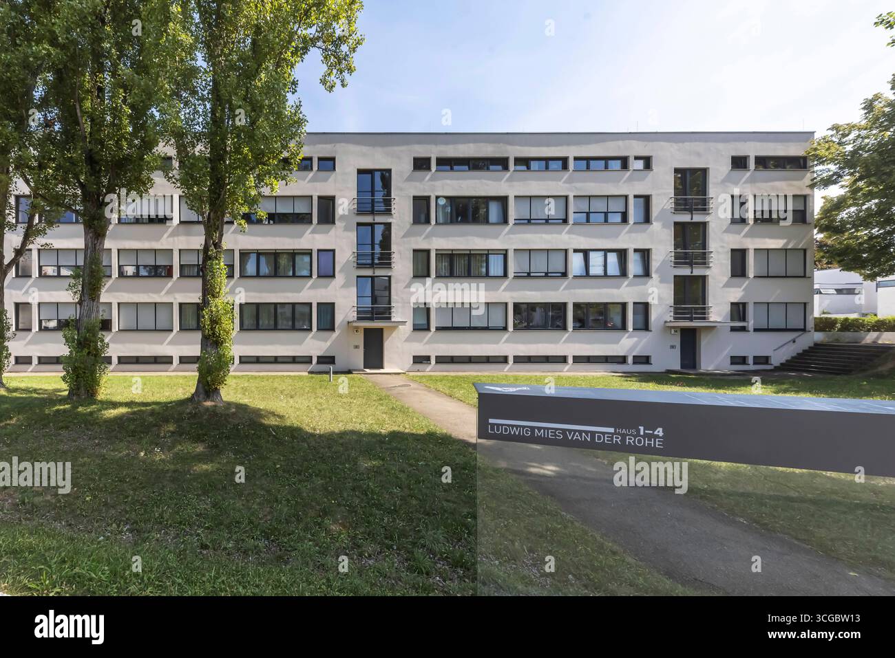 Weißenhofsiedlung auf dem Killesberg in Stuttgart. Haus 1 - 4 von ...