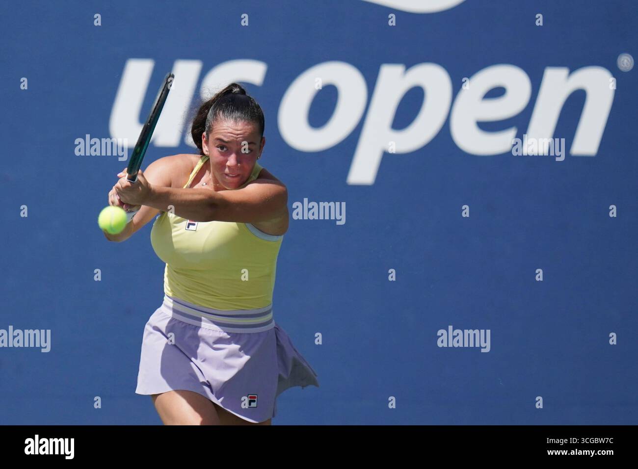 Tereza Valentová of Czechia during the first round of the U.S. Open ...