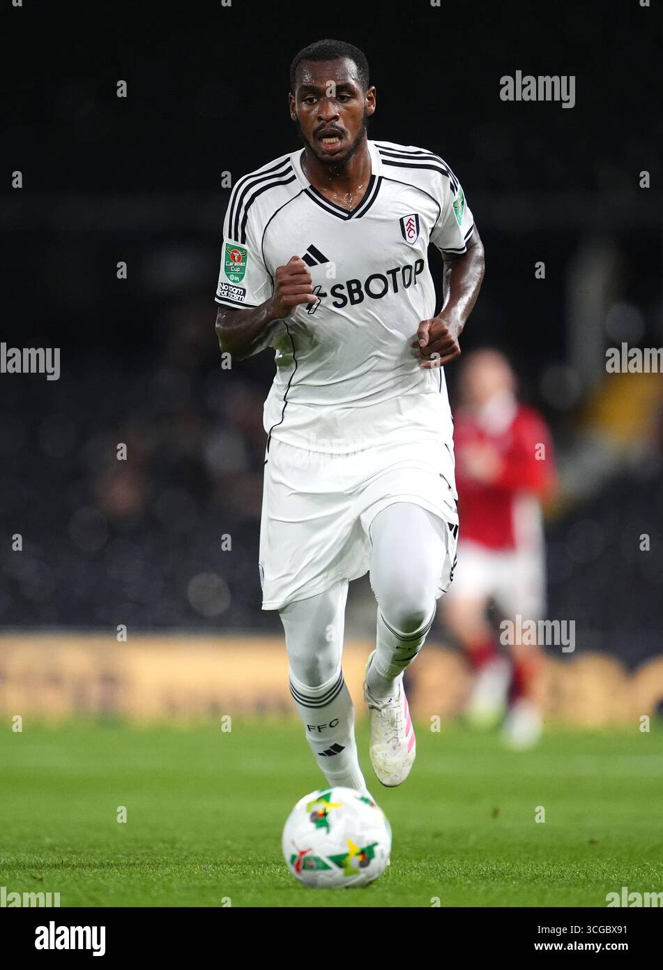 Fulham's Issa Diop in action during the Carabao Cup second round match ...