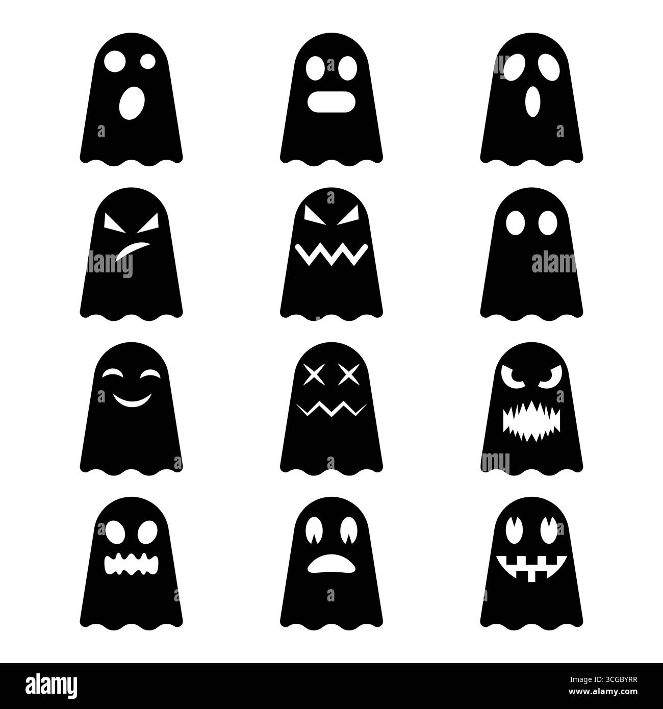 Monster expressions funny cartoon Cut Out Stock Images & Pictures - Alamy