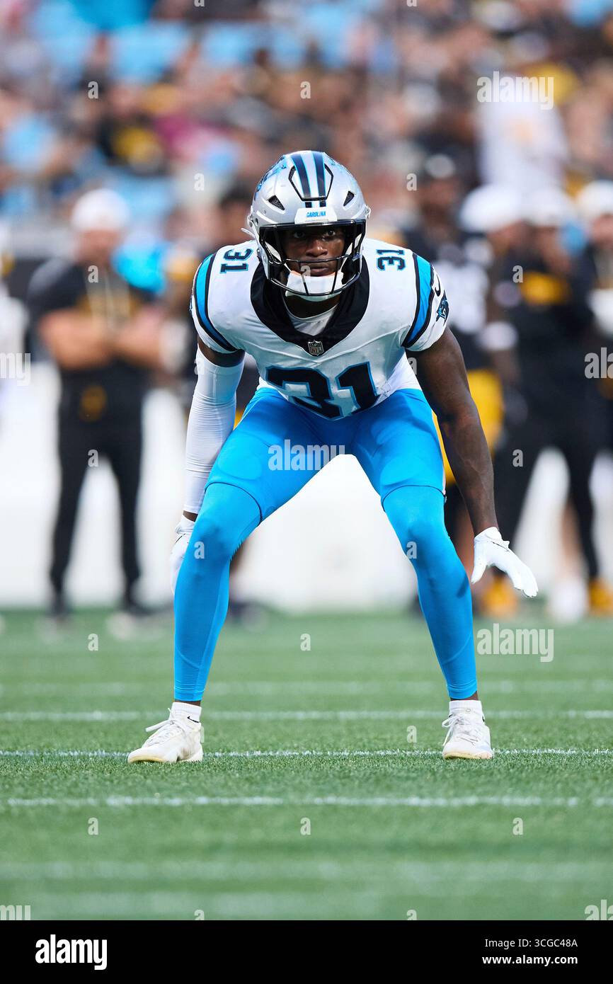 Carolina Panthers cornerback Corey Thornton (31) lines up on defense ...