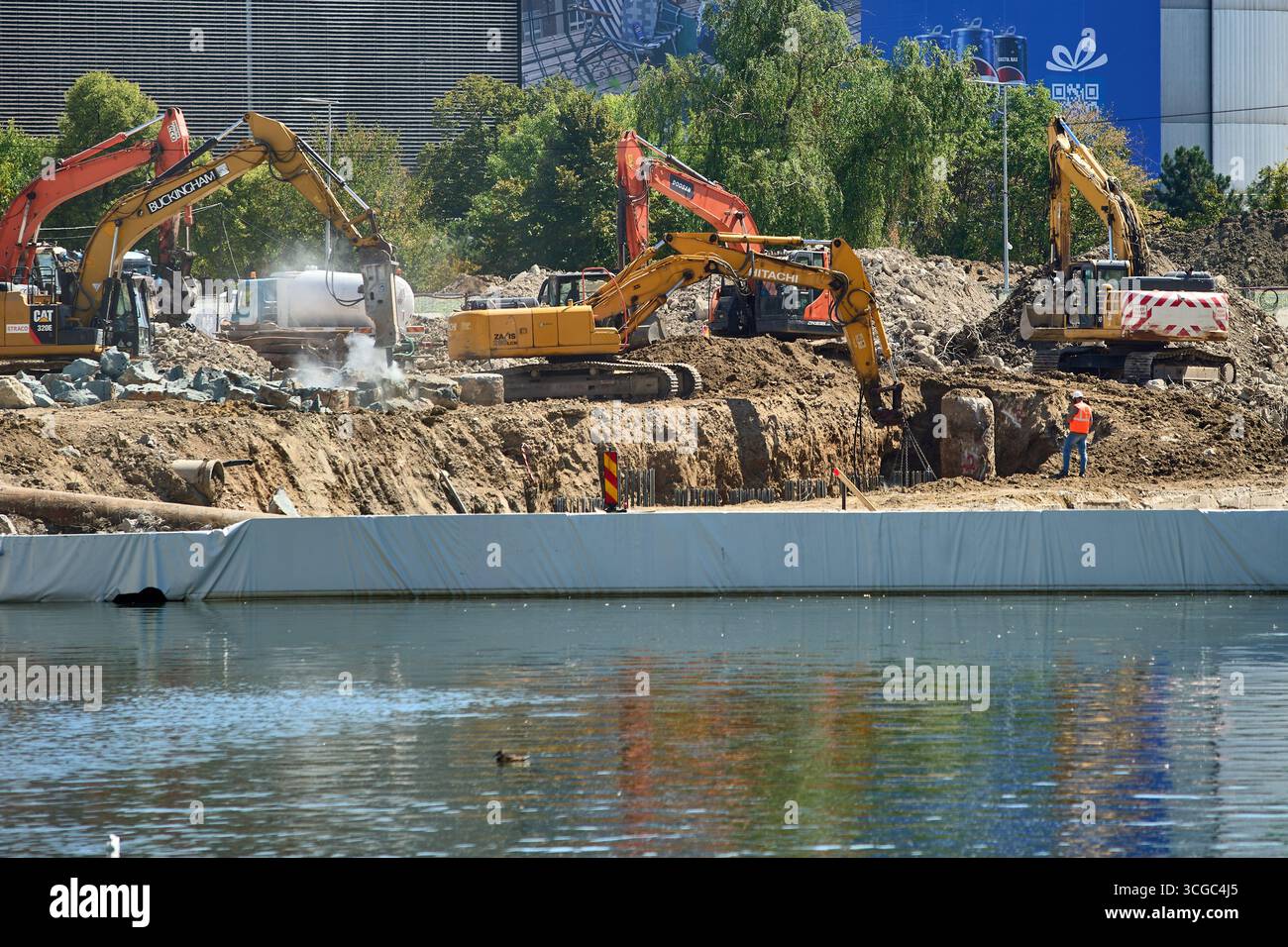 Bucharest, Romania. 27th Aug, 2025: The reconstruction site of the ...