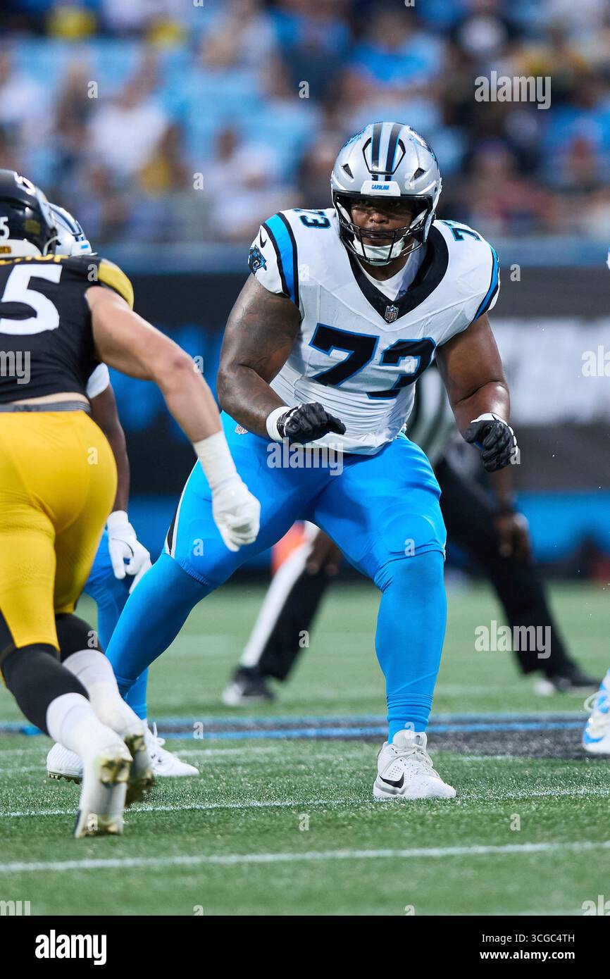 Carolina Panthers offensive tackle Brandon Walton (73) prepares to ...