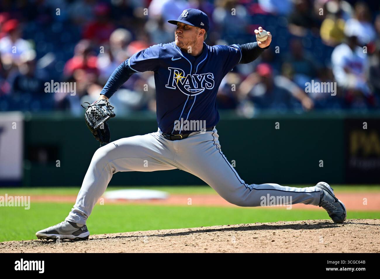 Tampa Bay Rays relief pitcher Garrett Cleavinger delivers during the ...