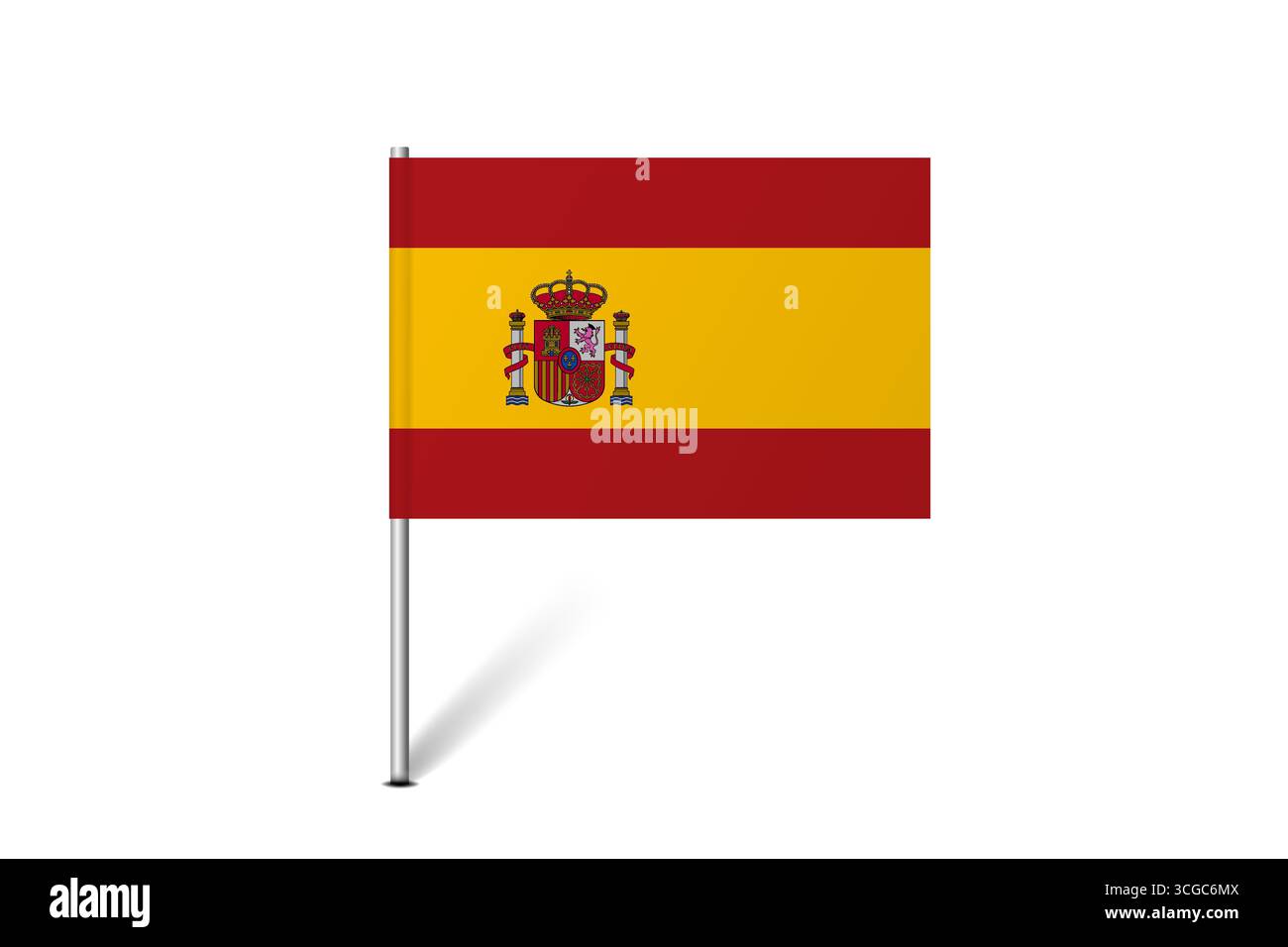 Spain flag - map pin flag representing a country cultural identity and ...