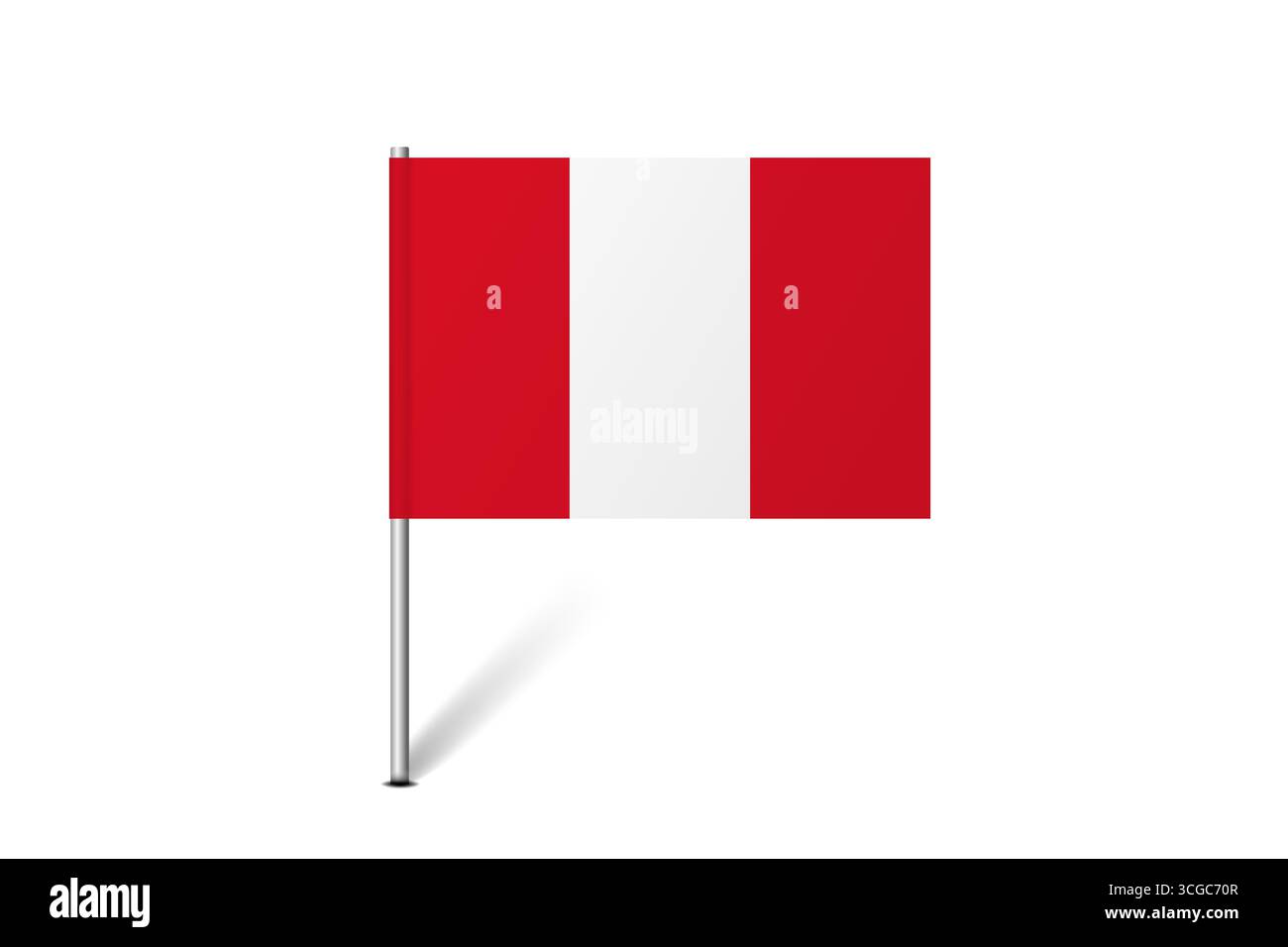 Peru flag - map pin flag representing a country cultural identity and ...