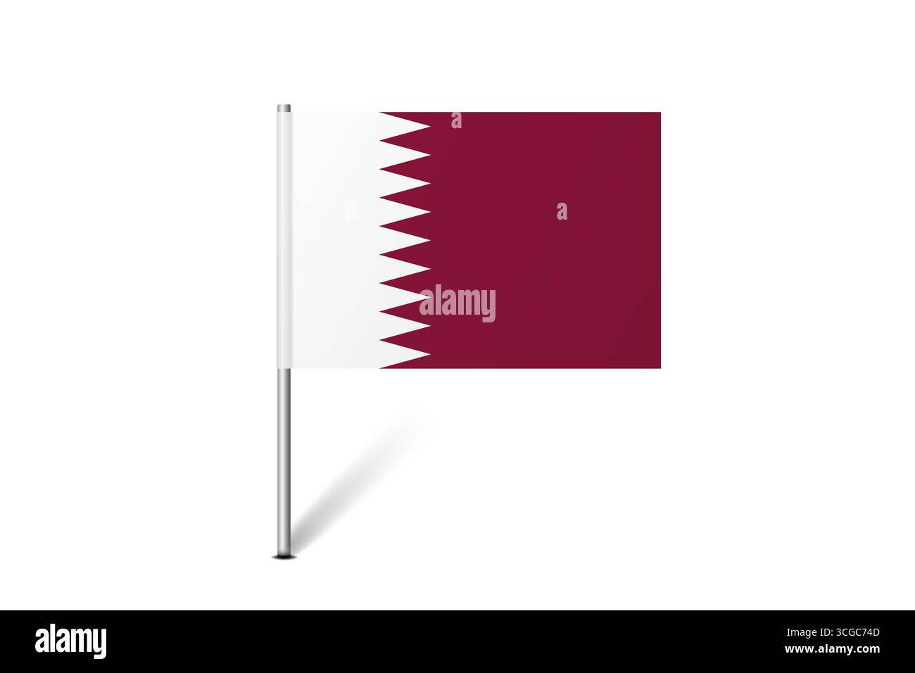 Qatar flag - map pin flag representing a country cultural identity and ...
