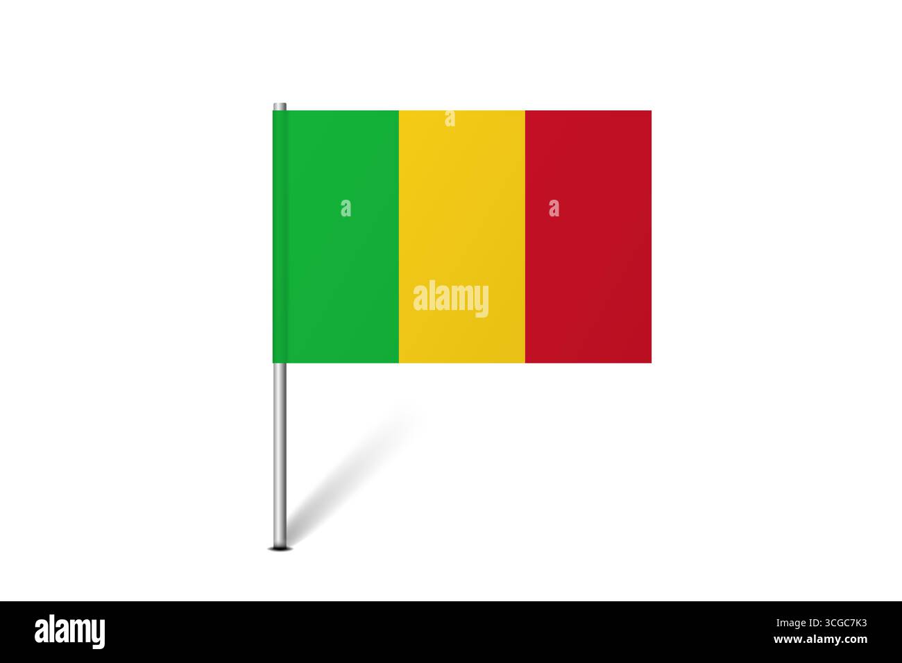 Mali flag - map pin flag representing a country cultural identity and ...