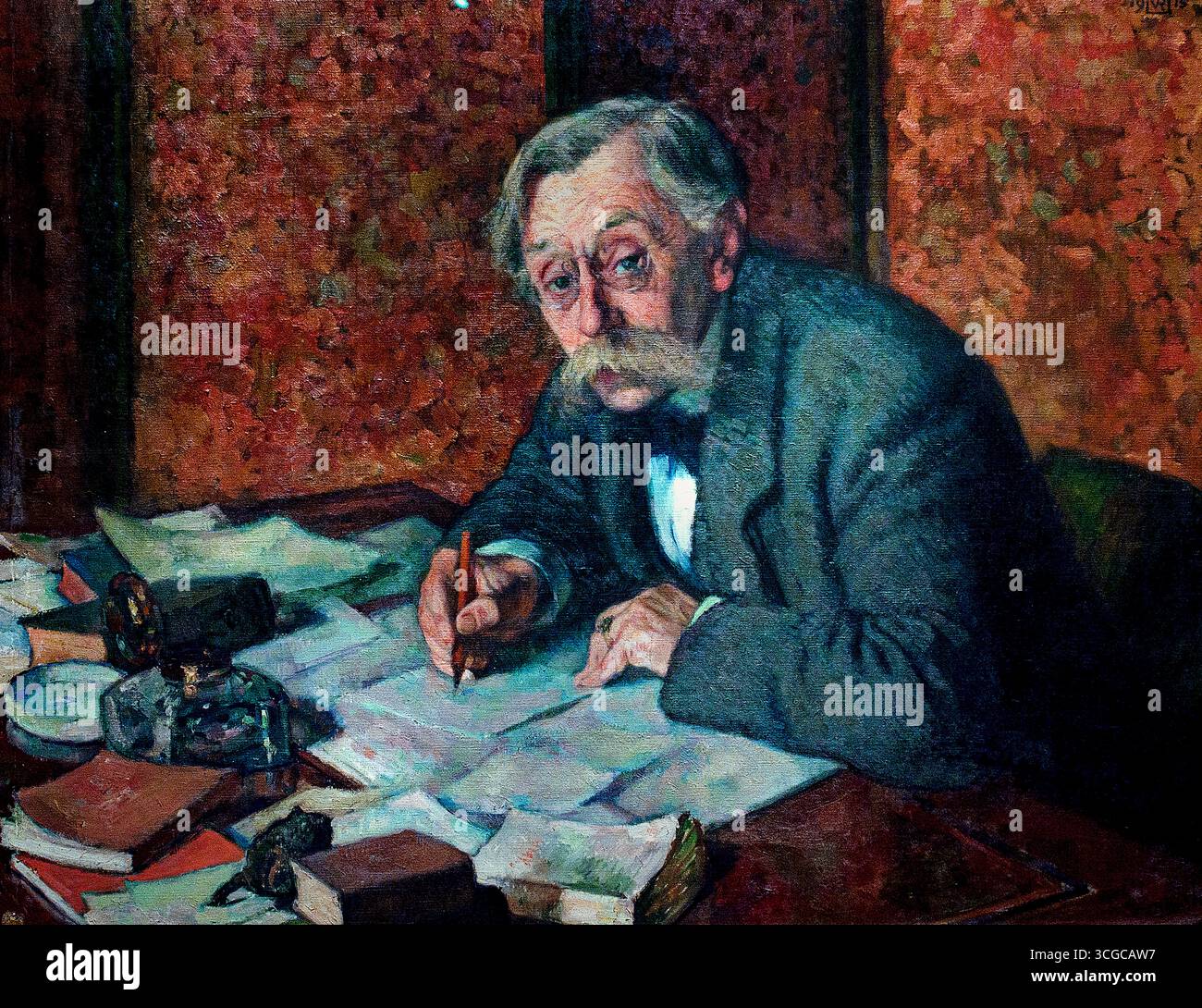 Influential work in the pointillist movement hi-res stock photography ...