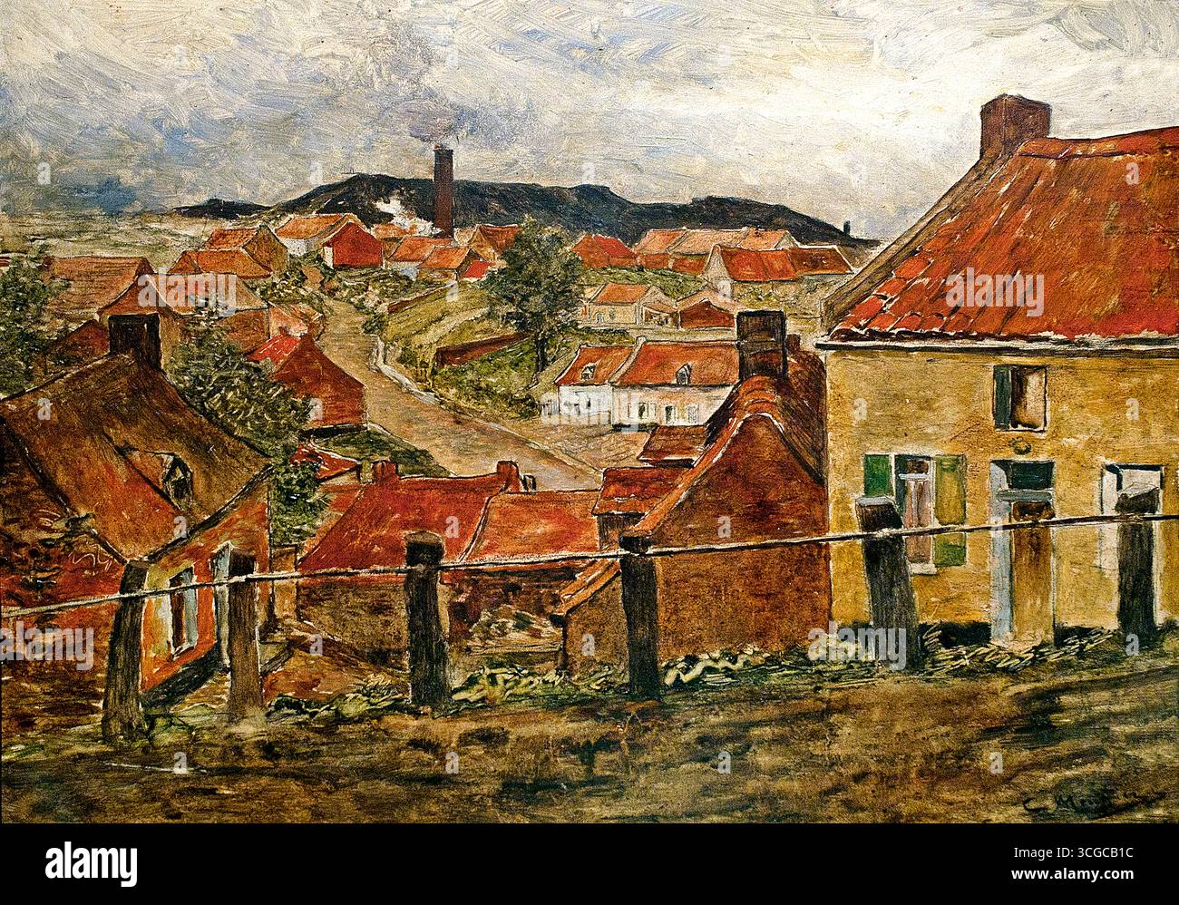 The Red Roofs by Constantin Meunier 1831-1905 Belgian Belgium , Museum ...