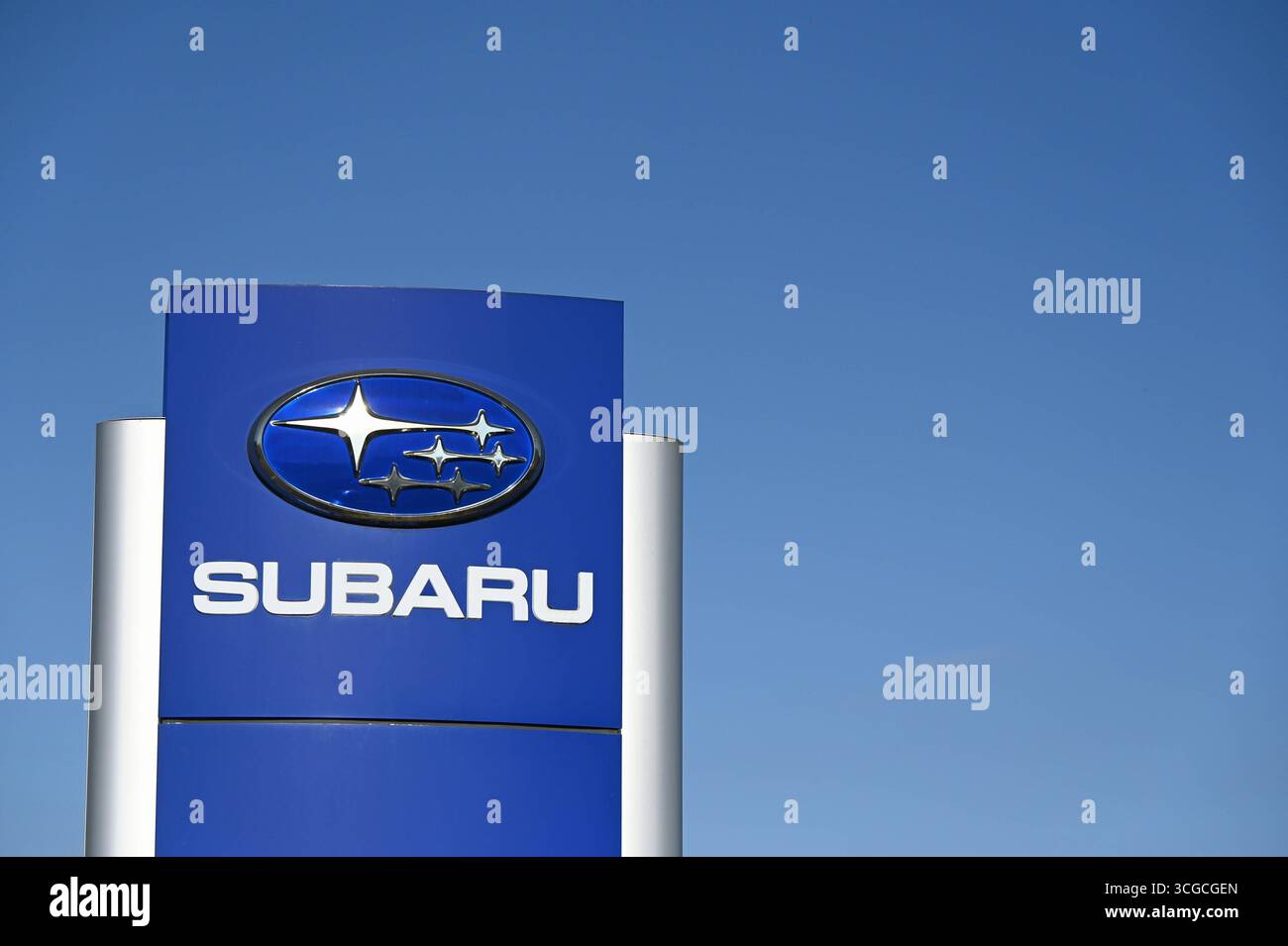 Logo, Schriftzug der japanischen Automobilmarke SUBARU *** Logo ...