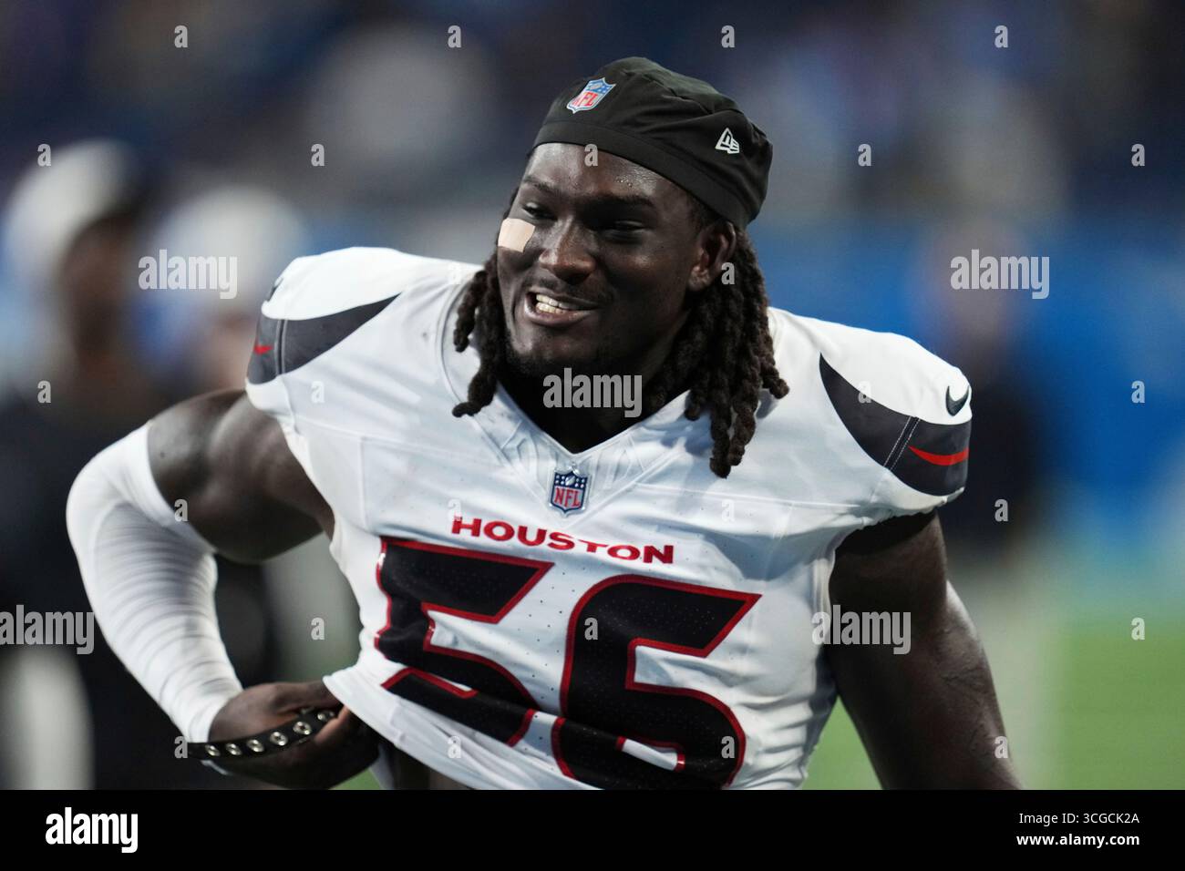 Houston Texans linebacker Jamal Hill (56) walks off the field after an ...