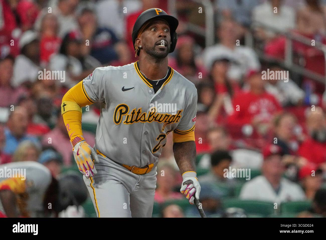Pittsburgh Pirates' Andrew McCutchen pops out during the fifth inning ...