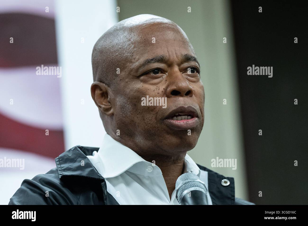 New York, NY, August 27, 2025: Mayor Eric Adams speaks during rally as ...