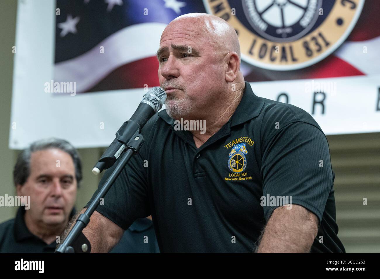 New York, USA. 27th Aug, 2025. Dennis Schock, President of Teamsters ...