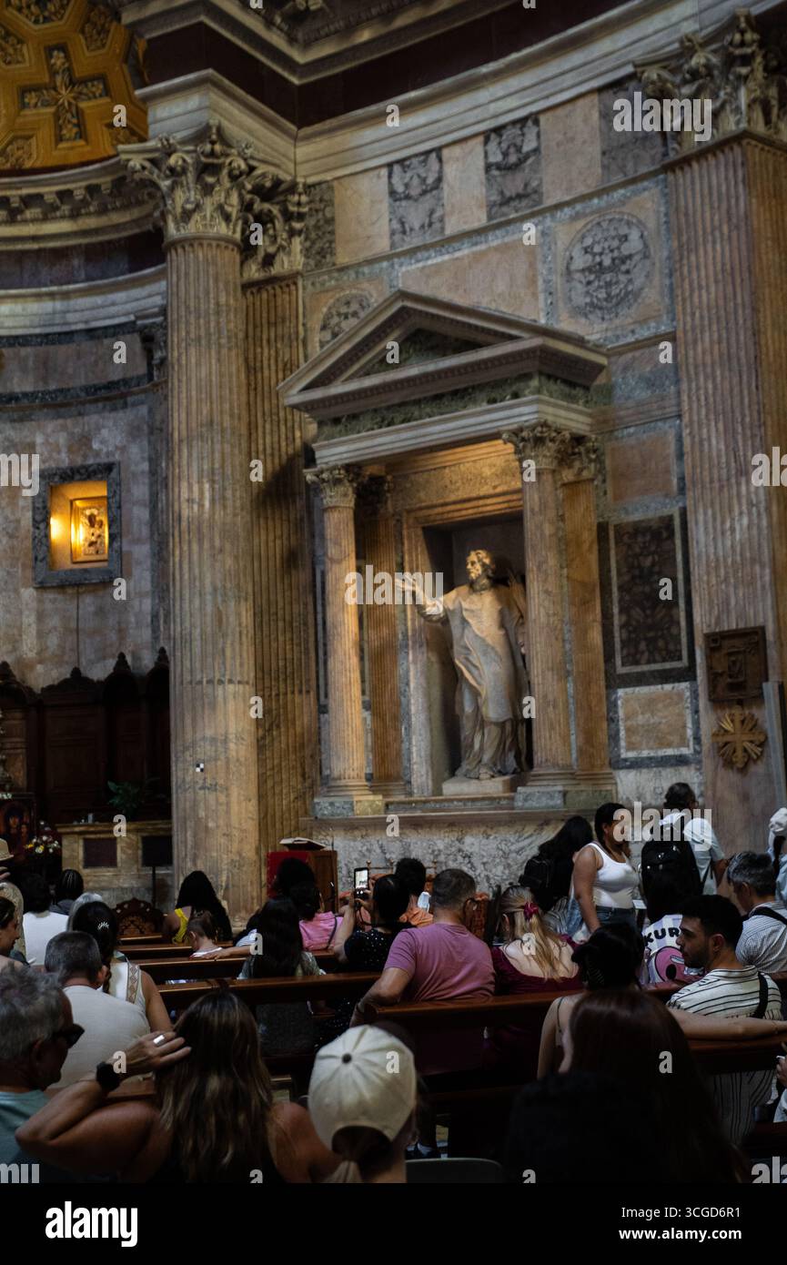Travel and cultural imagery of Rome highlighting the Vatican, St. Peter’s Basilica, Colosseum ...