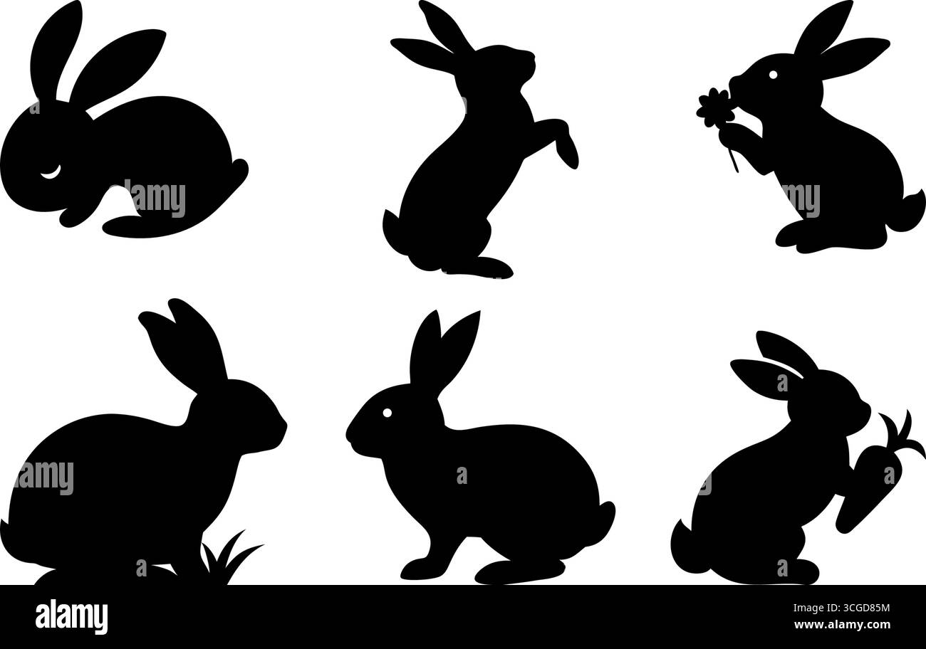 Standing white bunny rabbit Stock Vector Images - Alamy