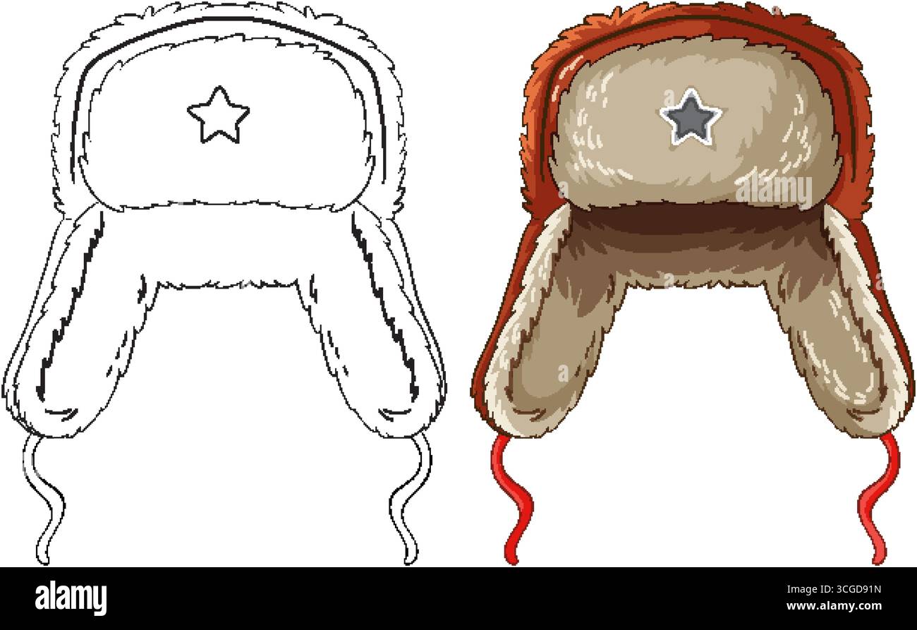Soviet ushanka hat Stock Vector Images - Alamy