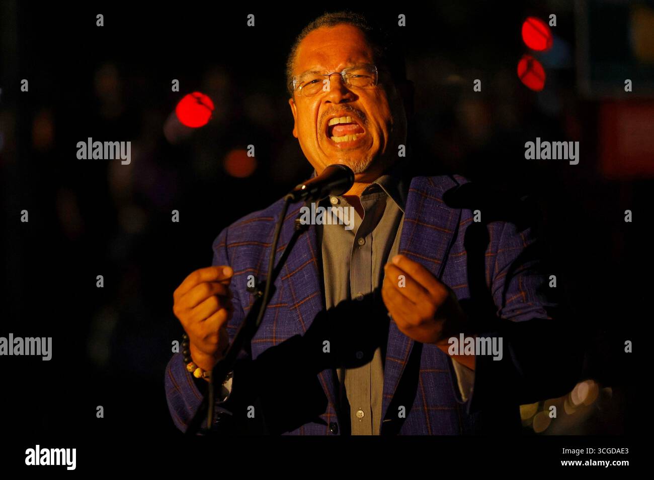 Minnesota Attorney General Keith Ellison as people gather at a vigil at ...