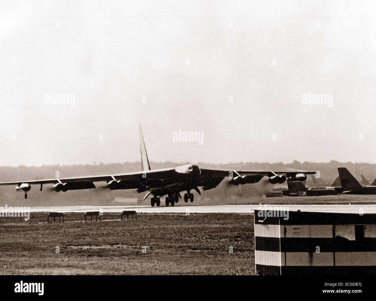 Right front view of a B-52D Stratofortress aircraft from Strategic Air ...