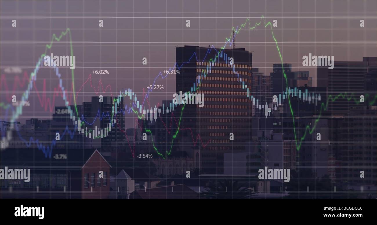 Financial chart overlay fading in hi-res stock photography and images ...
