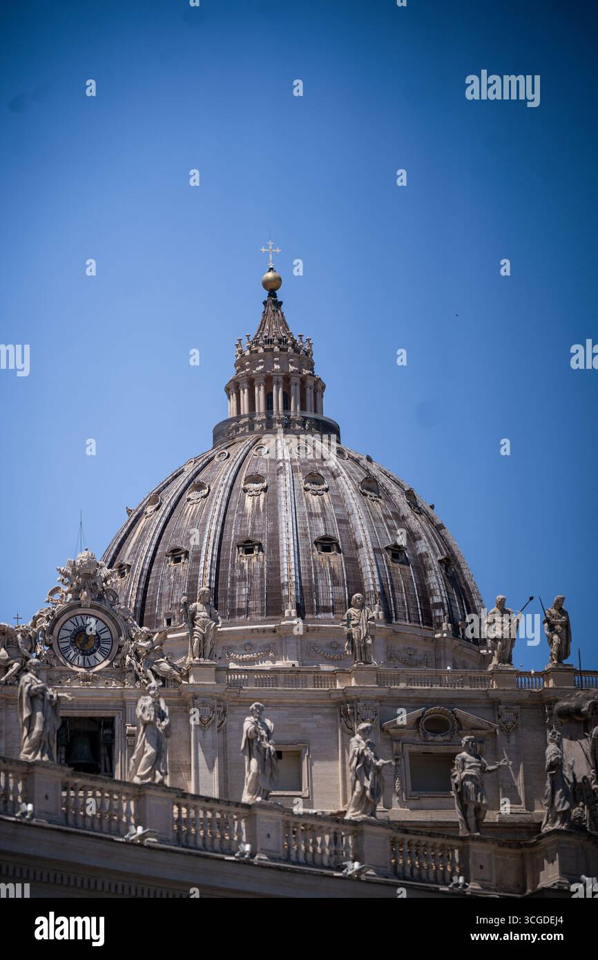 Travel and cultural imagery of Rome highlighting the Vatican, St. Peter ...